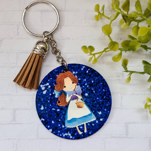 Beauty and the Beast Key Ring - Etsy