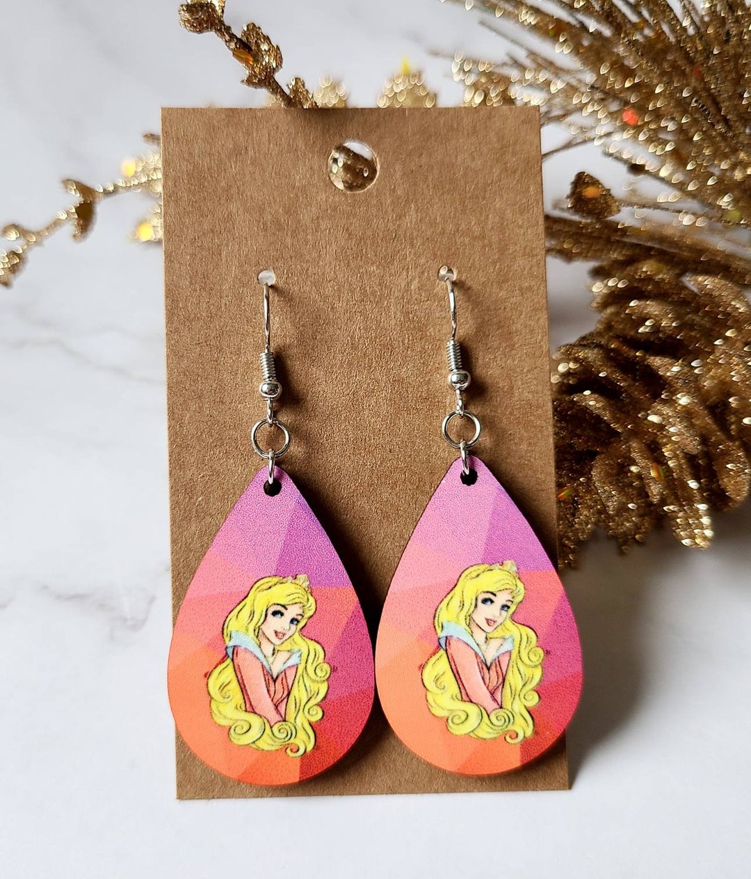 Disney Inspired Earrings / Princess Earrings / Sleeping Beauty Inspired ...