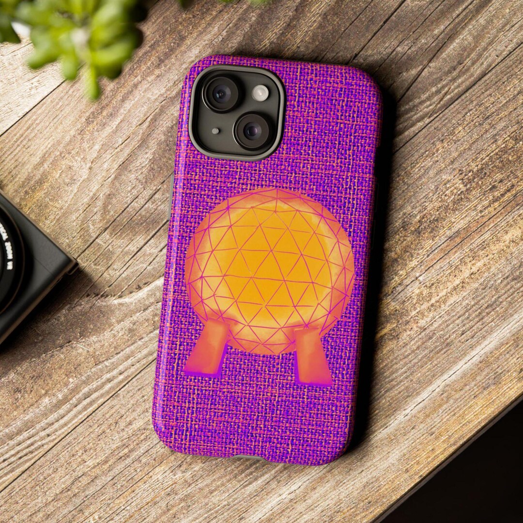 Spaceship Earth Neon iPhone 16 Case Tough Cases / Custom iPhone 15 Case ...