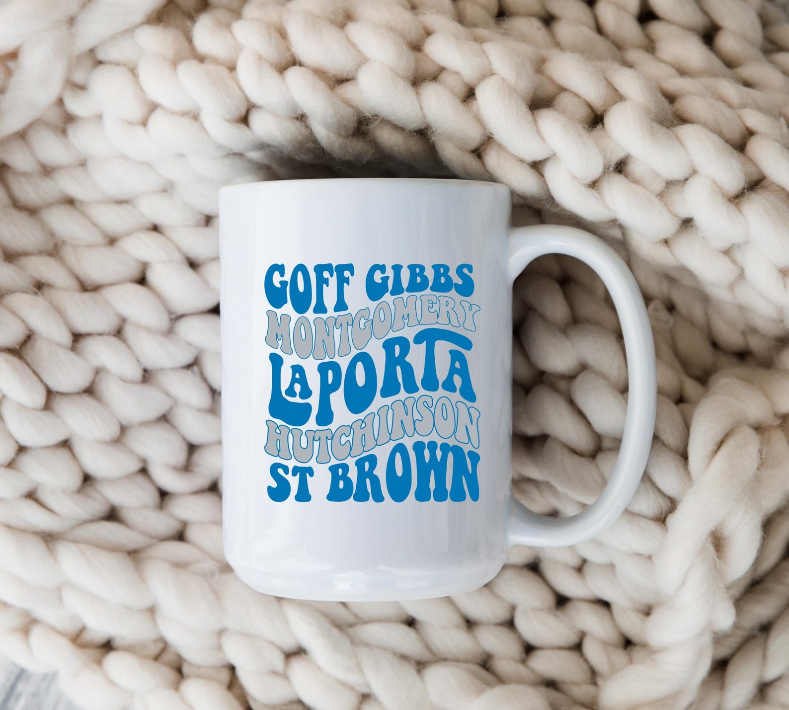 Detroit Football Coffee Mug, Retro Style Lions Mug for Football Fans ...