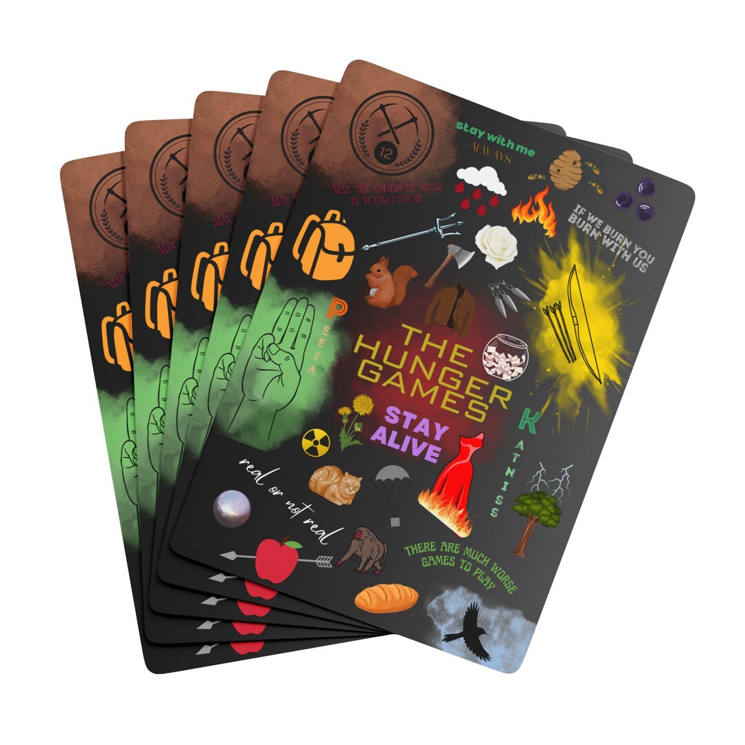 Hunger Games Poker Cards: Unique Collectible Card Game Set - Etsy