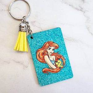 The Little Mermaid Inspired Keychain / Disney Inspired Keychain / Ariel ...