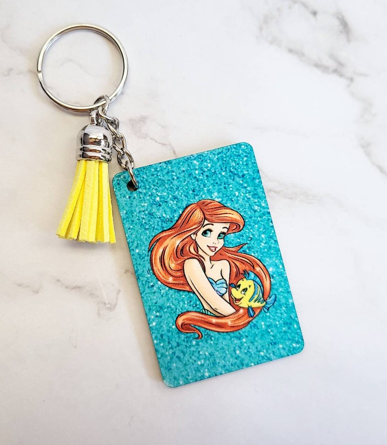 The Little Mermaid Inspired Keychain / Disney Inspired - Etsy