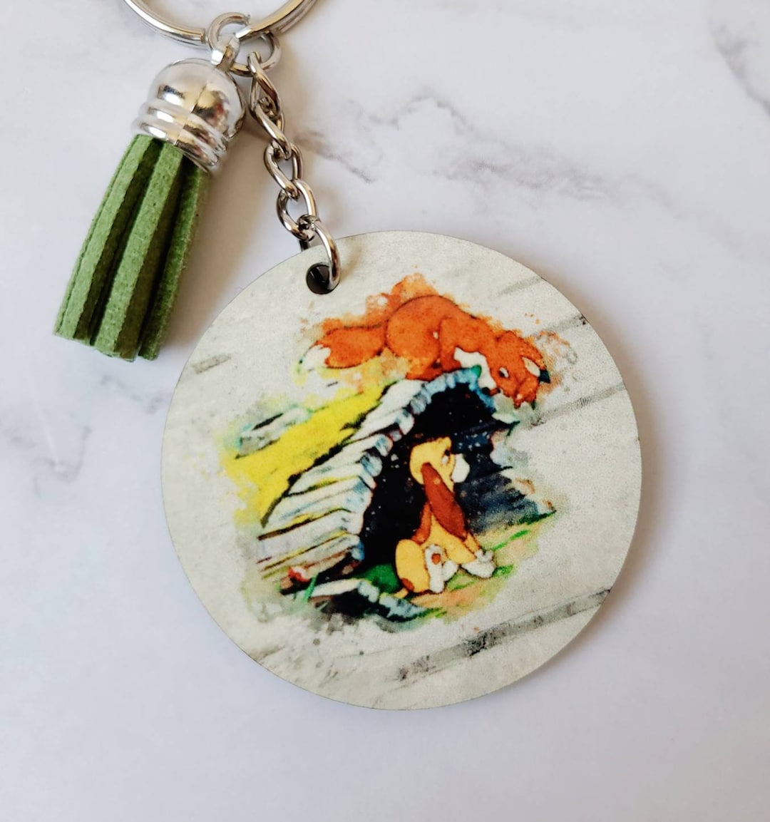 Fox and the Hound Inspired Keychain / Disney Inspired Keychain / Tod ...