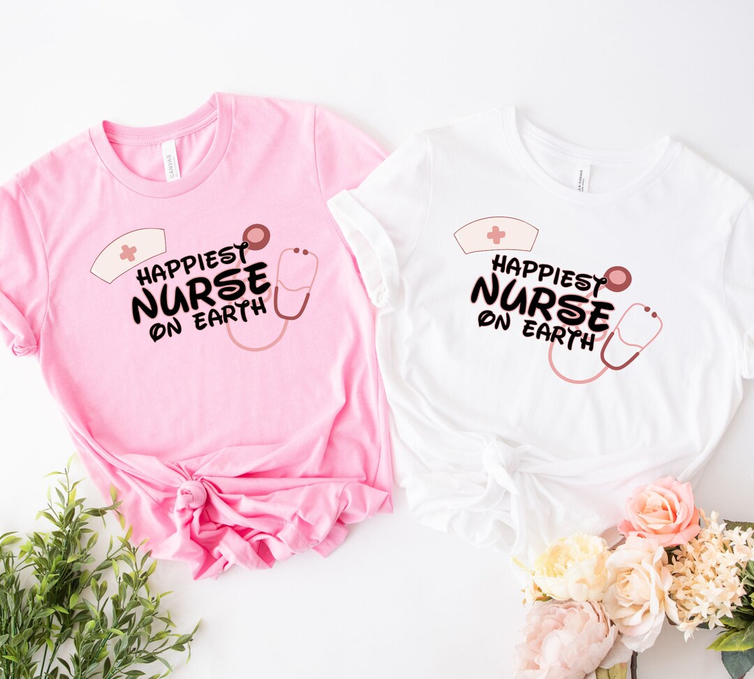 Happiest Nurse on Earth T Shirt / Disney Nurse Inspired Adult Matching ...