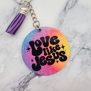 Religious Keychain / Love Like Jesus Keychain / Inspirational Gift ...