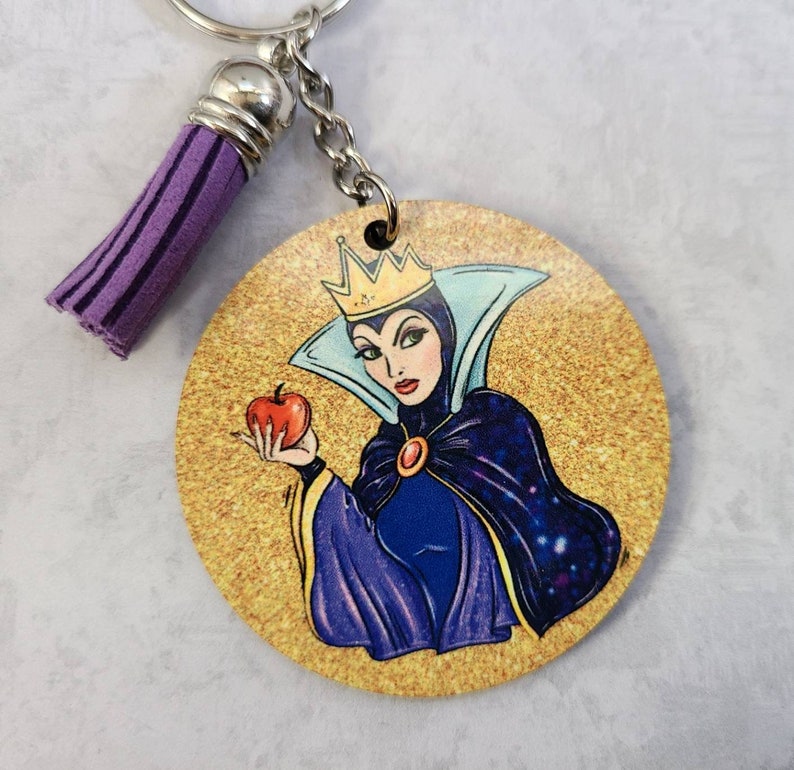 Disney Villain Inspired Keychain / the Evil Queen Keychain / - Etsy