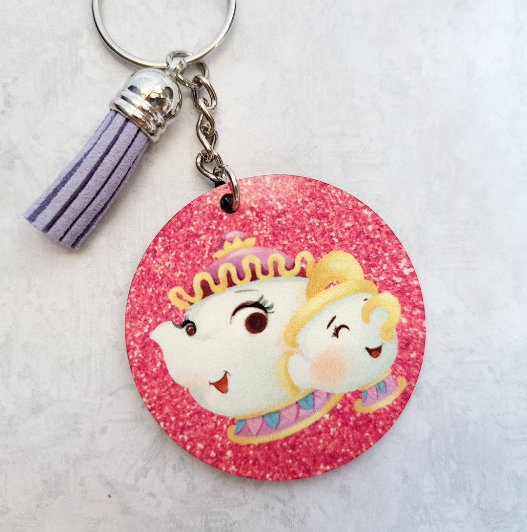 Mrs Potts Keychain / Disney Inspired Keychain / Beauty and the Beast ...