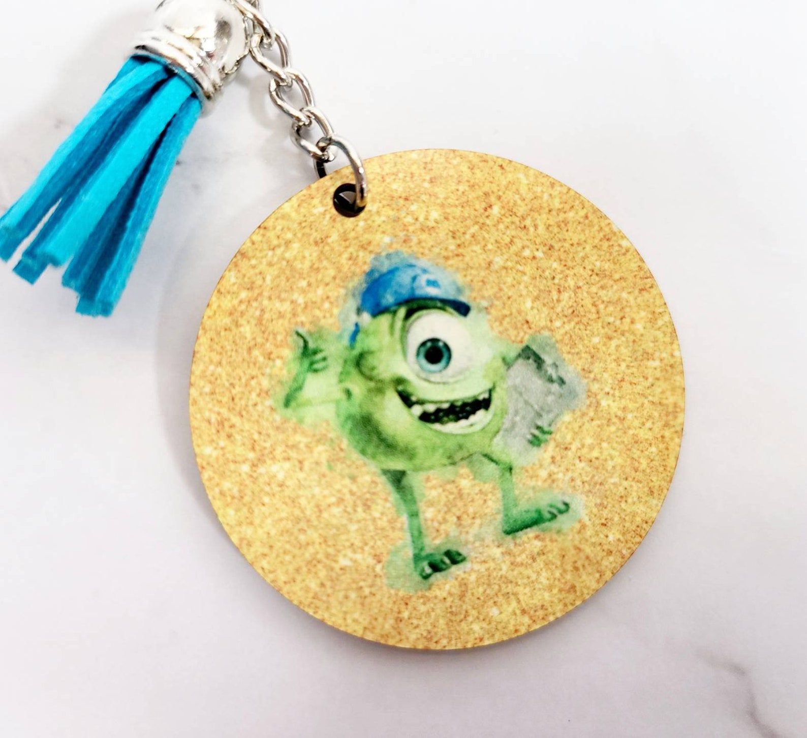 Monsters Inc Inspired Keychain / Mike and Sully / Disney - Etsy