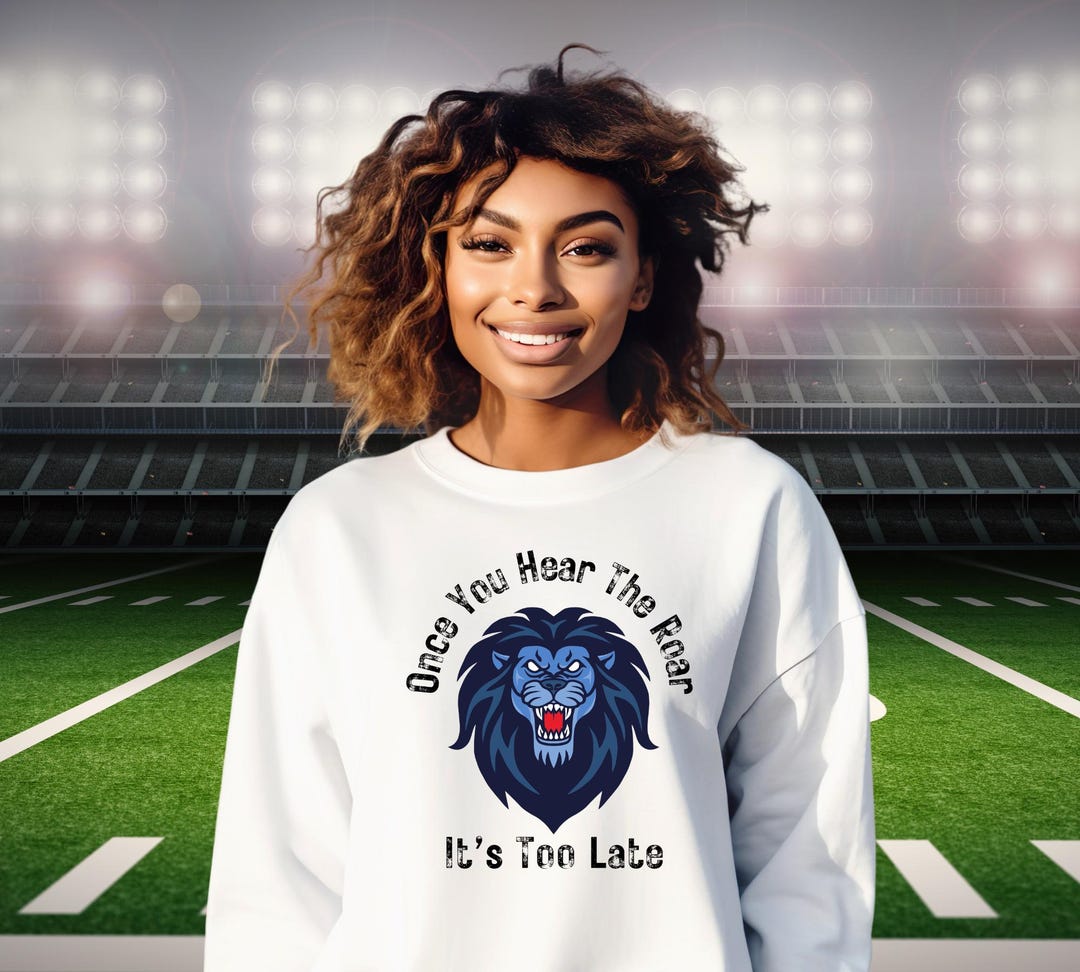 Detroit Lions Roar Sweatshirt, Lions Team Fan Apparel, Unisex Crewneck ...