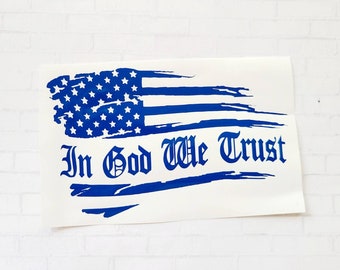 God We Trust Decal - Etsy