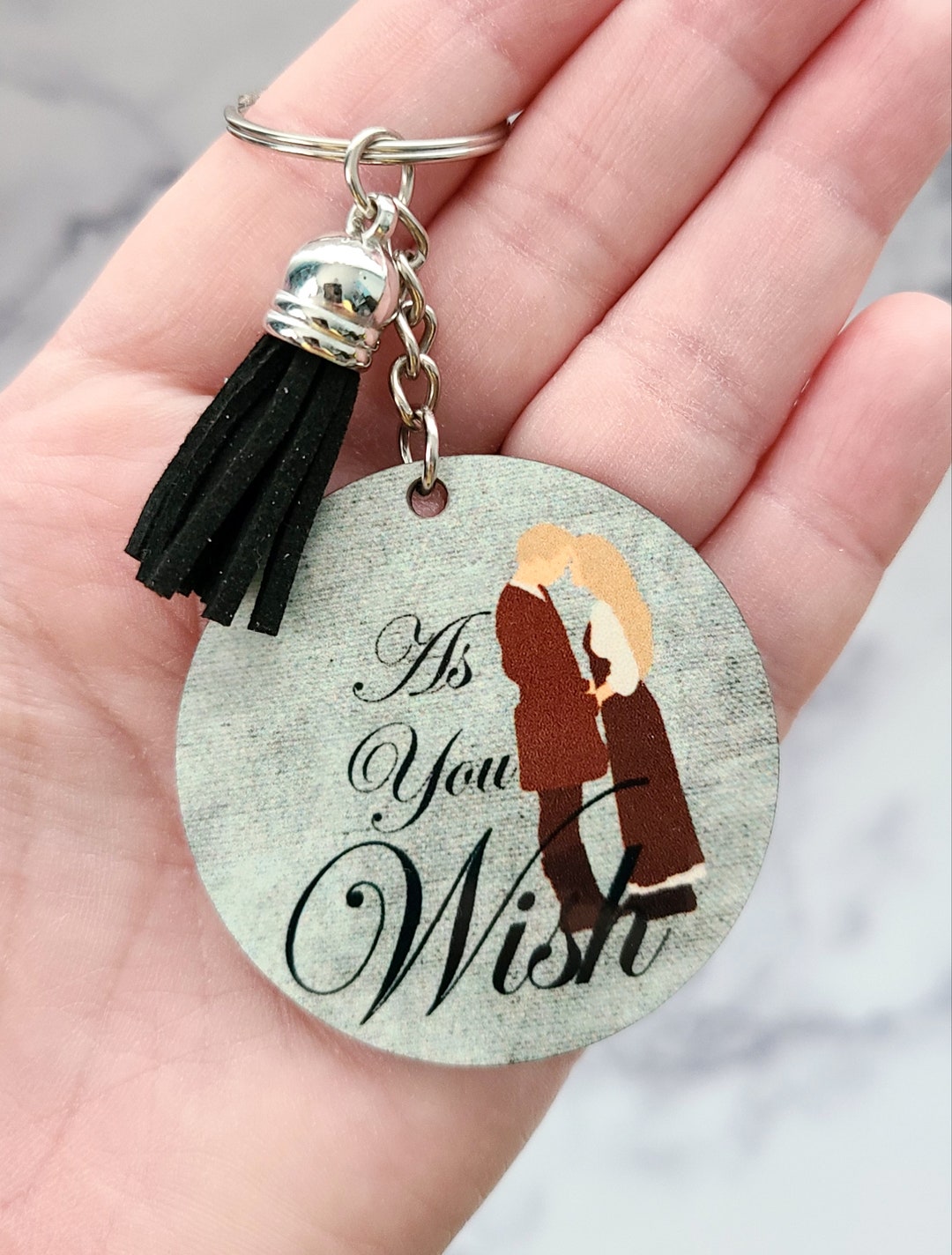 As You Wish Keychain / Westley and Buttercup / Retro Movie Keychain ...