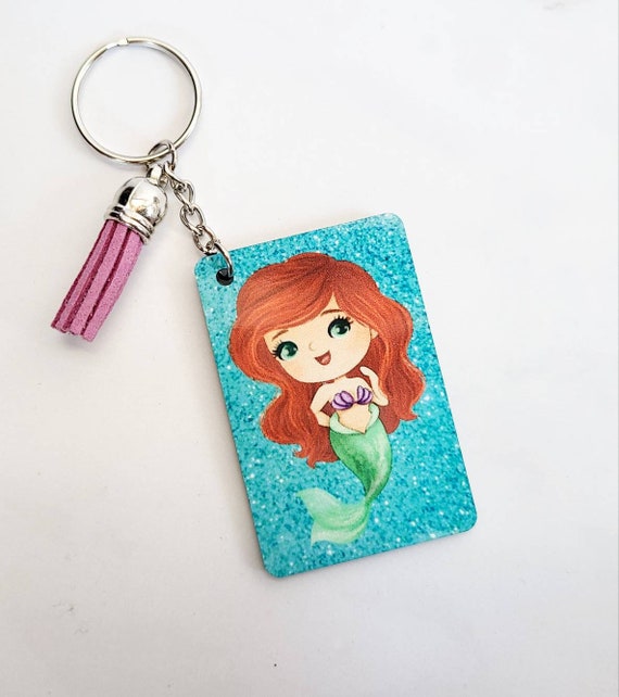 The Little Mermaid Inspired Keychain / Ariel Keychain / Disney - Etsy