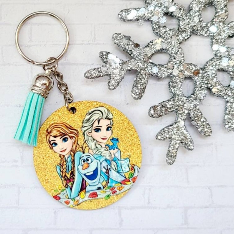 Frozen Inspired Keychain / Anna and Elsa Inspired Keychain / | Etsy