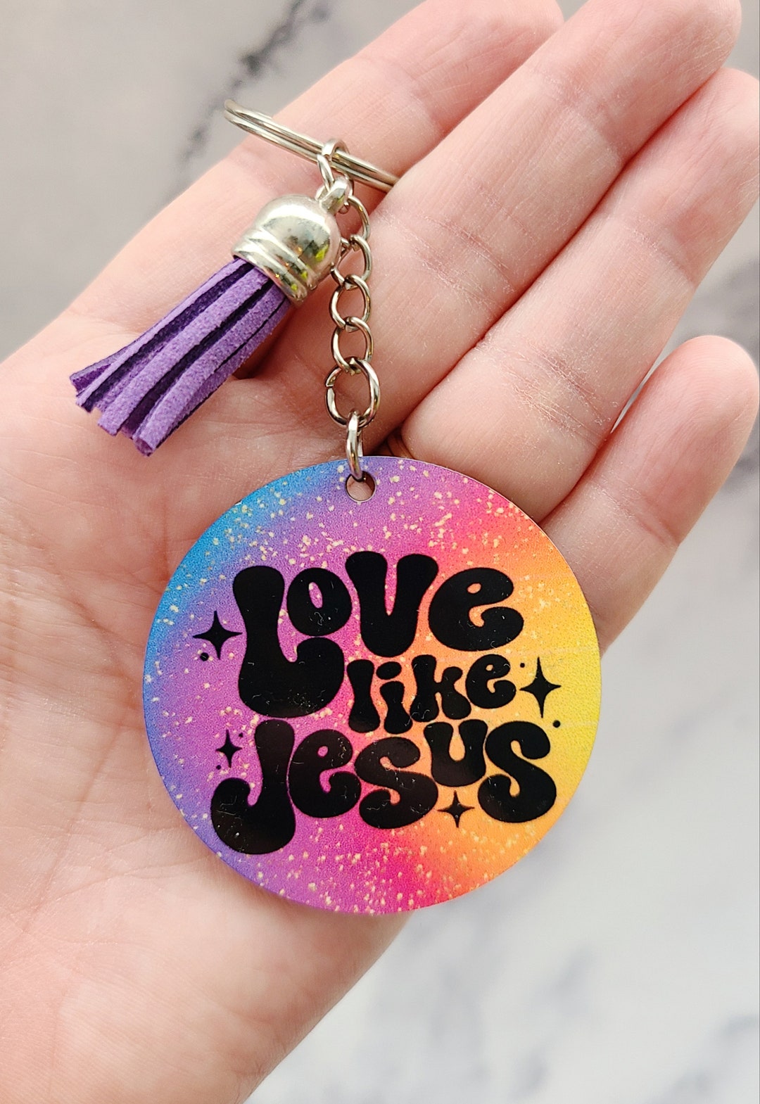 Religious Keychain / Love Like Jesus Keychain / Inspirational Gift ...