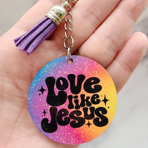 Religious Keychain / Love Like Jesus Keychain / Inspirational Gift ...