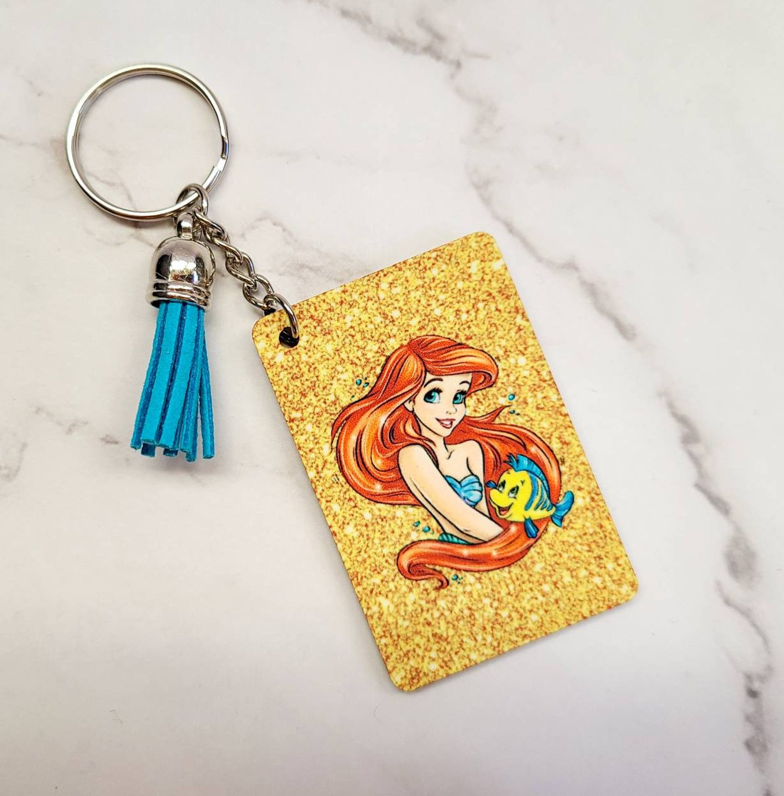 The Little Mermaid Inspired Keychain / Disney Inspired Keychain / Ariel ...