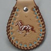 Hand Tooled Leather Key Fob With Deer Head - Etsy