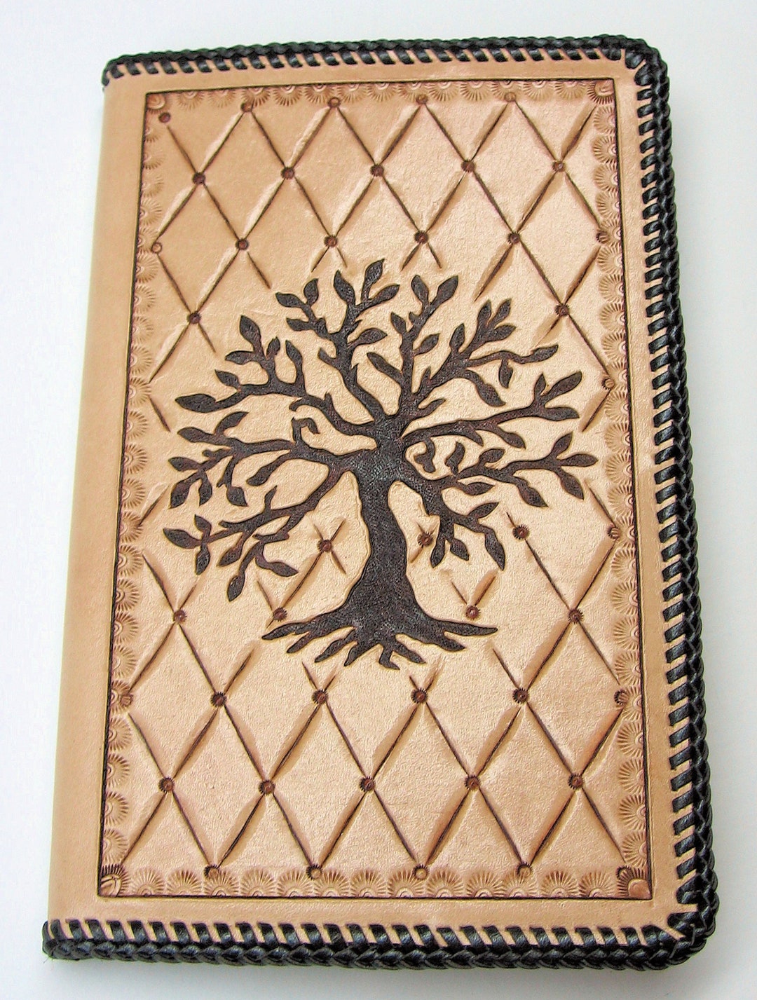Hand Tooled Leather Tree of Life Junior Notebook Cover - Etsy