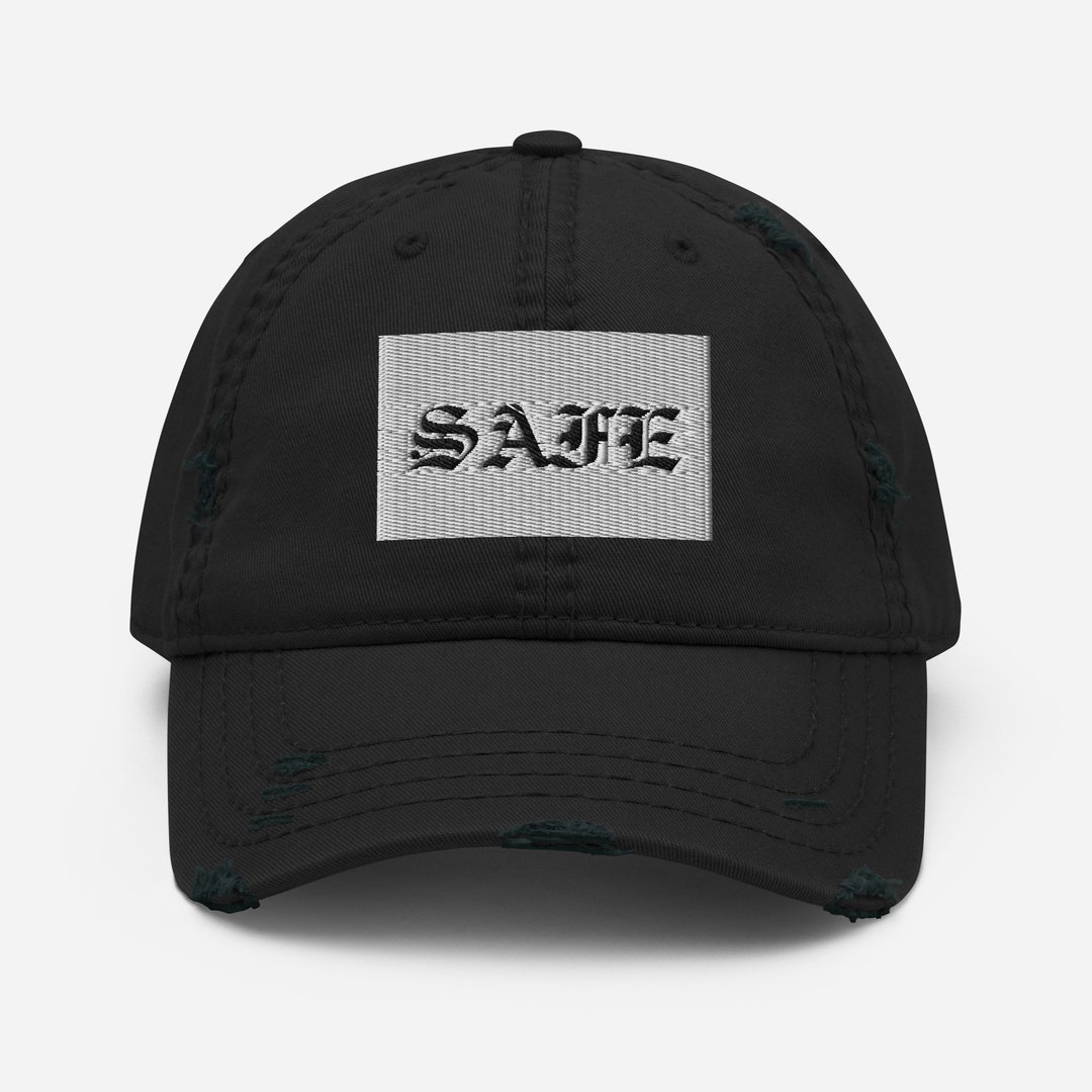 Distressed Embroidered Baseball Cap: SAFE Dad Hat - Etsy