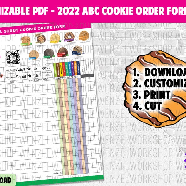 Cookie Order Form - Etsy