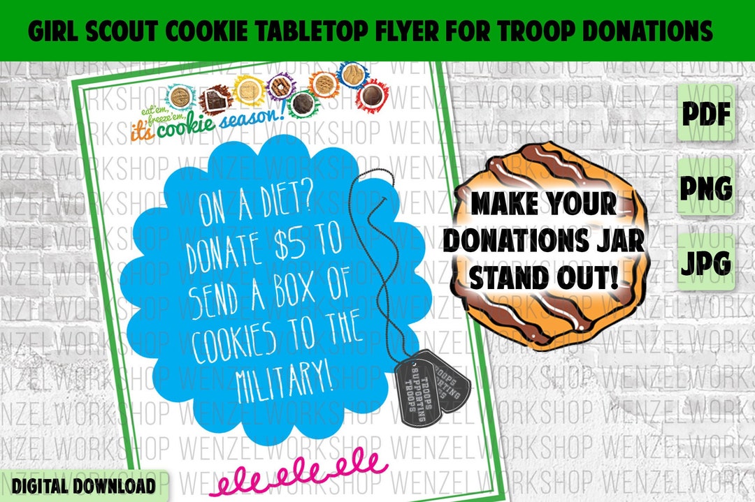 Troops Supporting Troops Cookie Booth Printable / Donate Cookies for ...