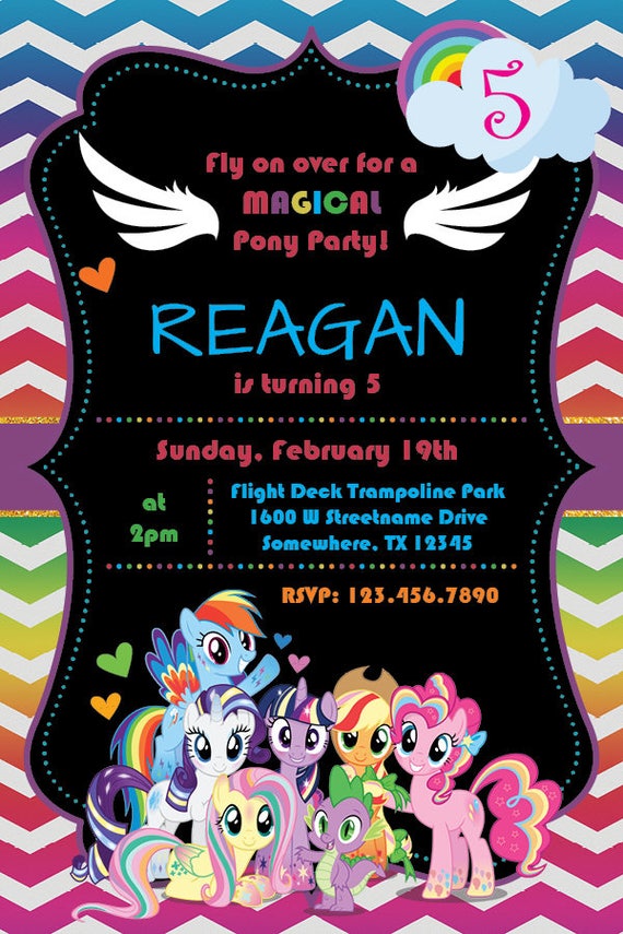 My Little Pony Birthday Party Invitations
