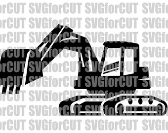 Excavator svg | Etsy