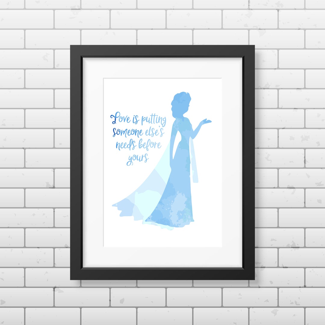 Princess Elsa Frozen Quote Inspirational Art DIGITAL DOWNLOAD - Etsy