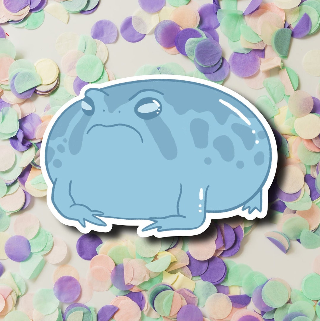Desert Rain Frog Sticker Blue - Etsy