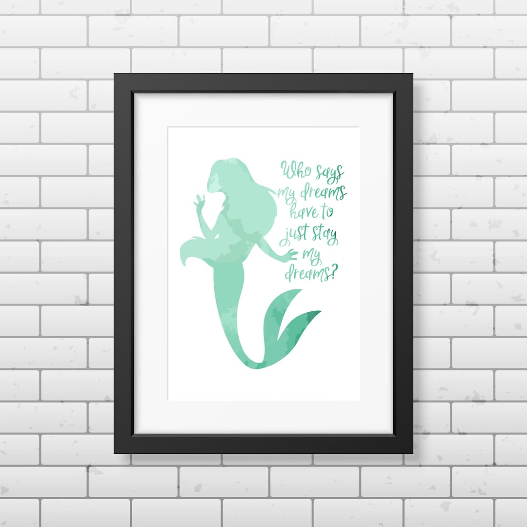 Princess Ariel the Little Mermaid Quote Inspirational Art - Etsy