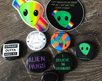 Area 51 Ufo/alien Pin-back Button - Etsy