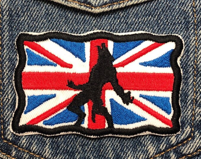 Werewolf Flag Embroidered Patch. Horror Movie Inspired - Etsy