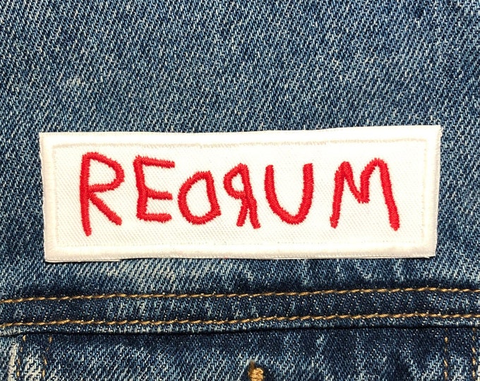 REDRUM Embroidered Patch. Horror Movie Inspired Patches. Iron | Etsy