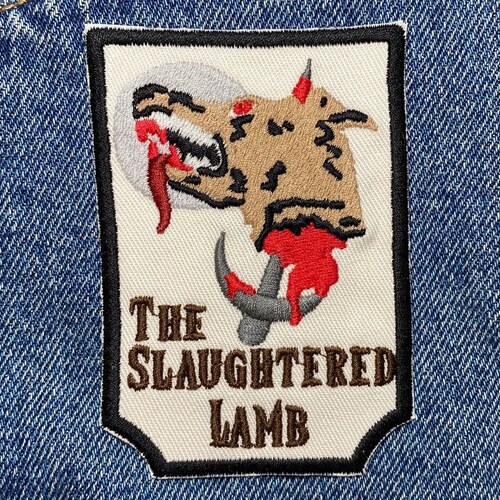 The Slaughtered Lamb Sign Embroidered Patch. Horror Movie - Etsy
