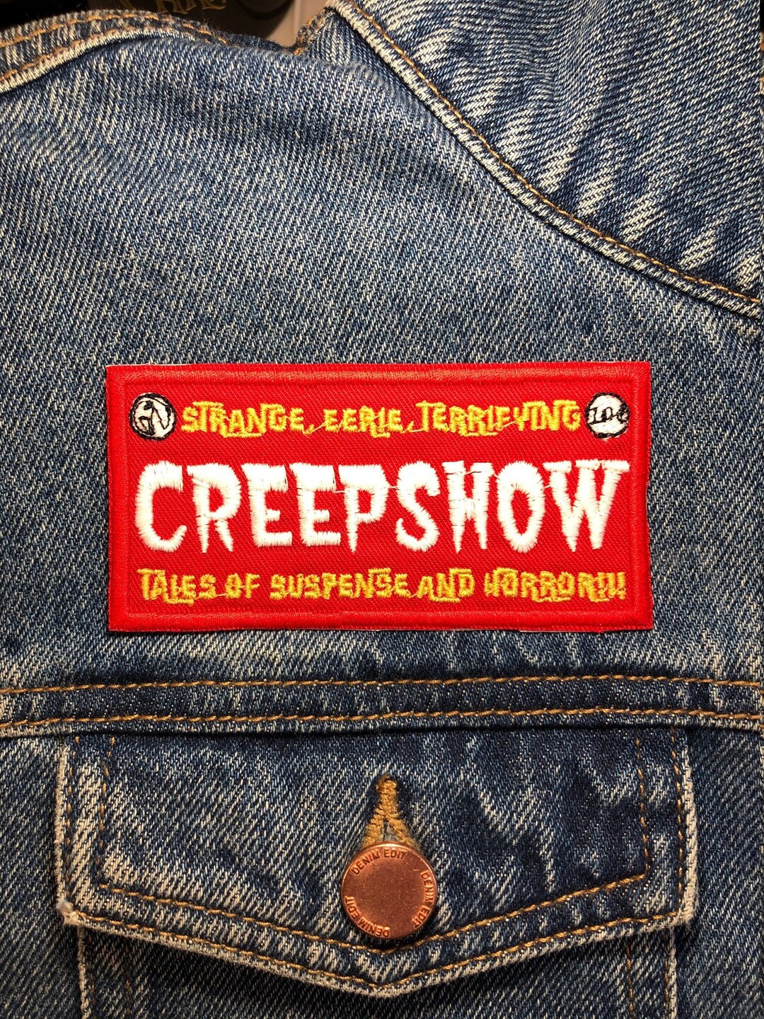 Creep Comic Embroidered Patch. Horror Movie Inspired Patches. Iron on ...