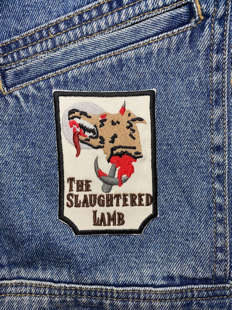 The Slaughtered Lamb Sign Embroidered Patch. Horror Movie Inspired ...