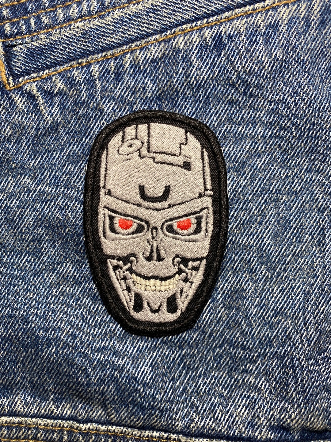 T800 Embroidered Patch. Horror Movie Inspired Patches. Iron on Backing ...