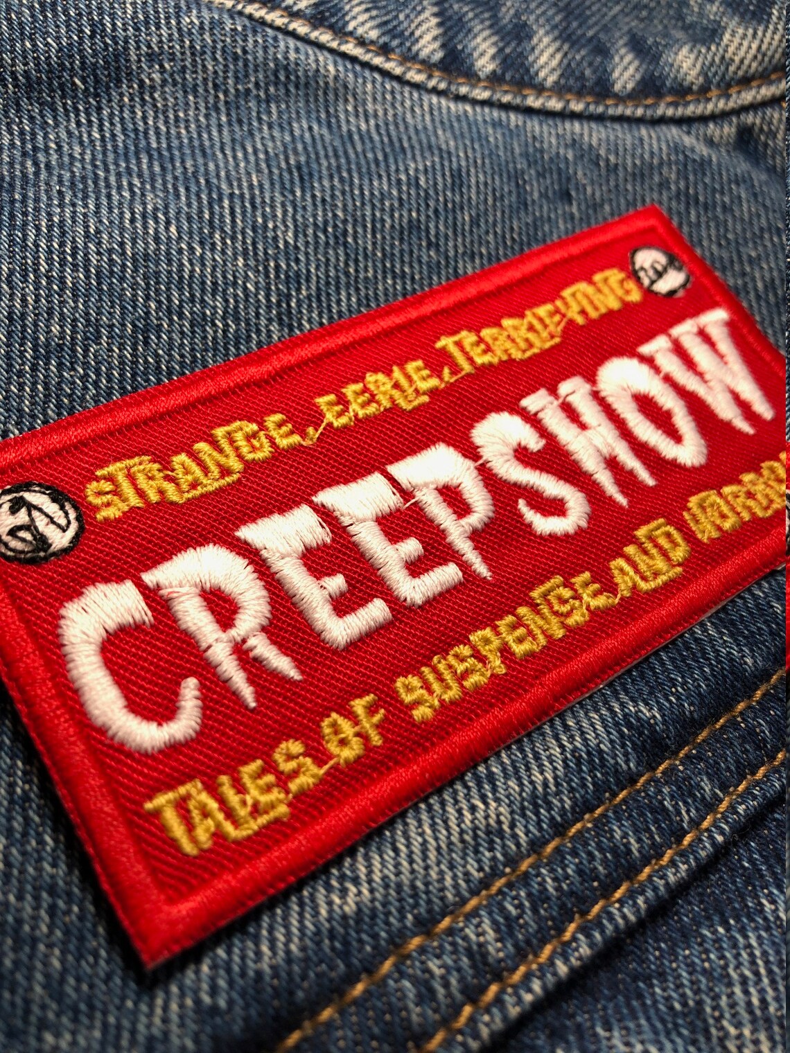 Creep Comic Embroidered Patch. Horror Movie Inspired Patches. Iron on ...