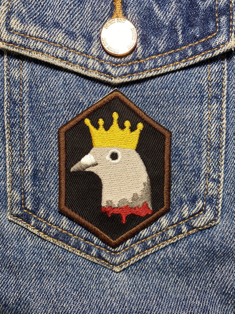 Pigeon King Embroidered Patch. Horror Movie Inspired Patches. Iron on ...