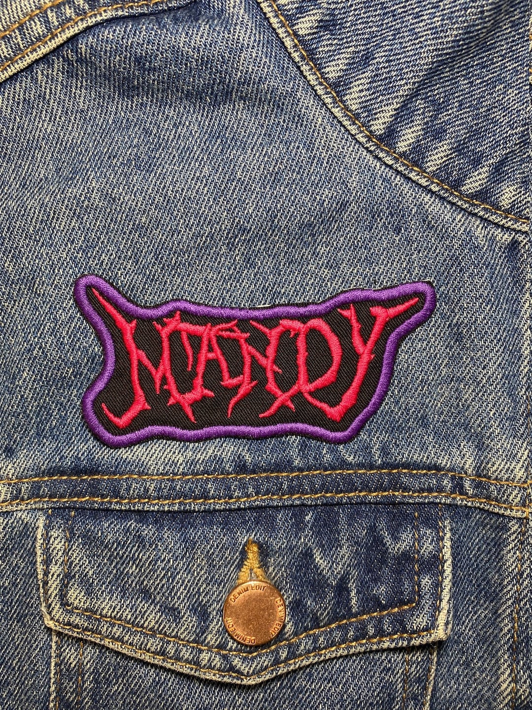 Mandy Embroidered Patch. Horror Movie Inspired Patches. Iron on Backing ...
