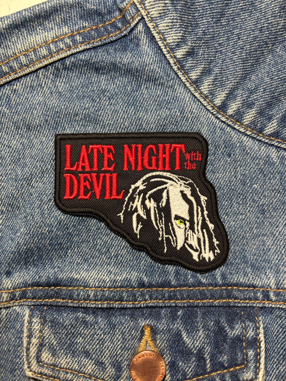 Devil Lilly Embroidered Patch. Horror Movie Inspired Patches. Iron on ...