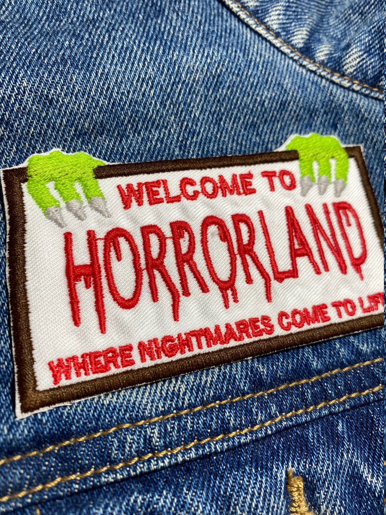 Horrorland Embroidered Patch. Horror Movie Inspired Patches. Iron on ...