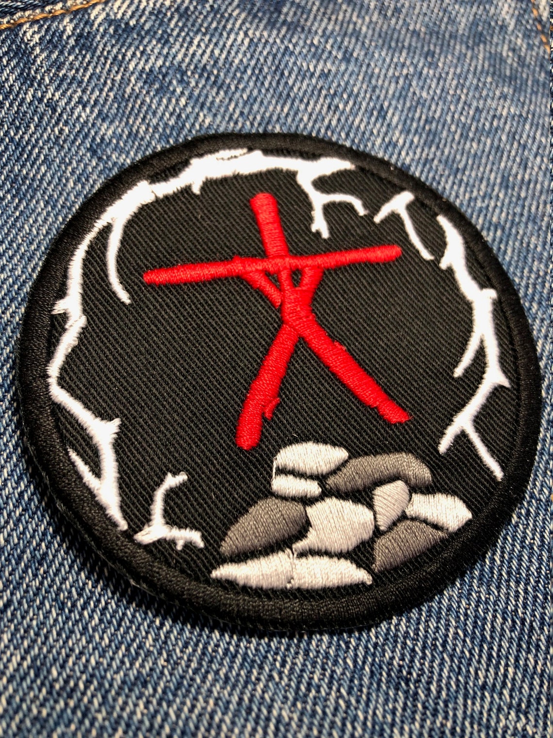 Stickman Embroidered Patch. Horror Movie Inspired Patches. | Etsy