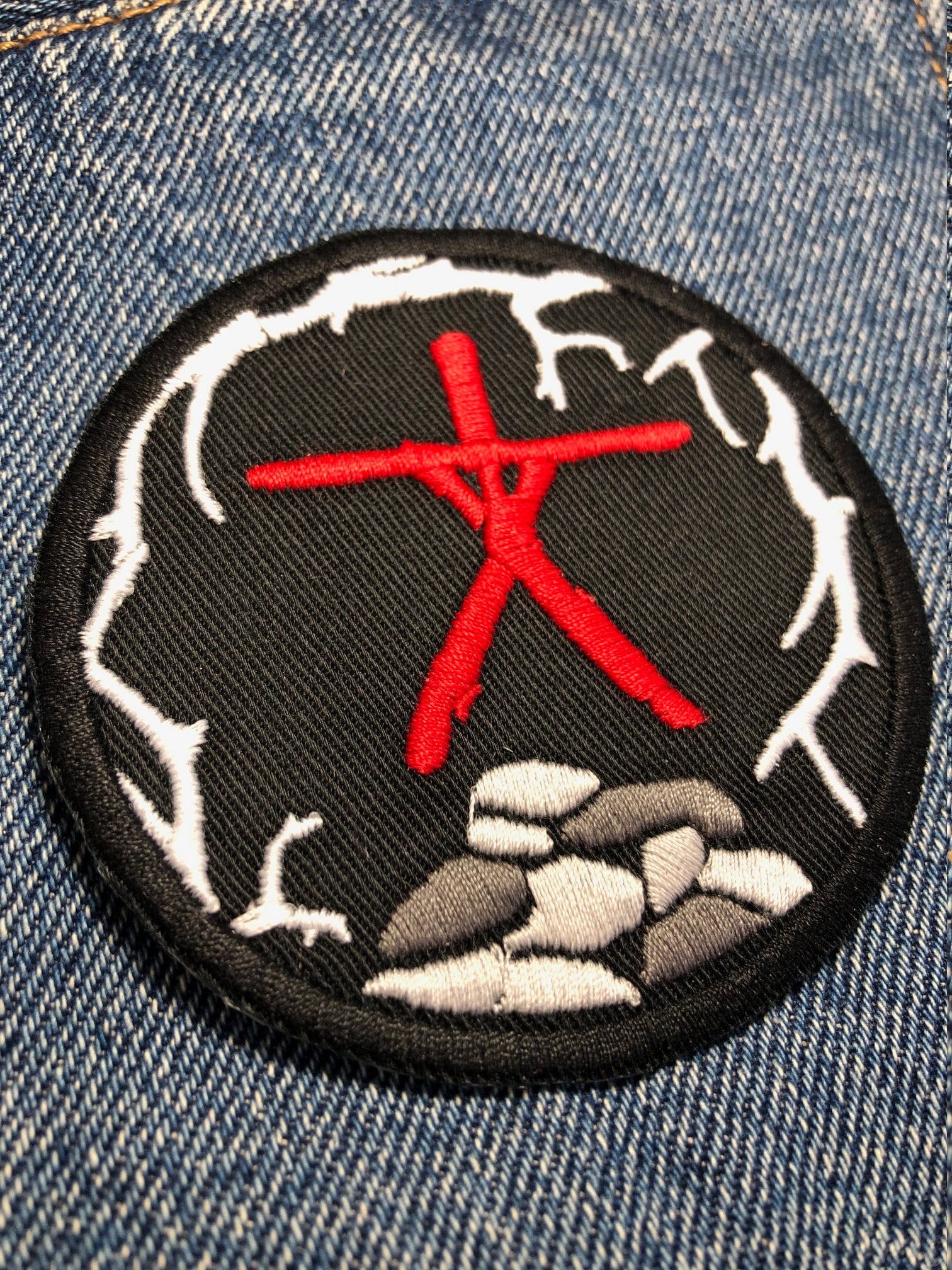 Stickman Embroidered Patch. Horror Movie Inspired Patches. | Etsy