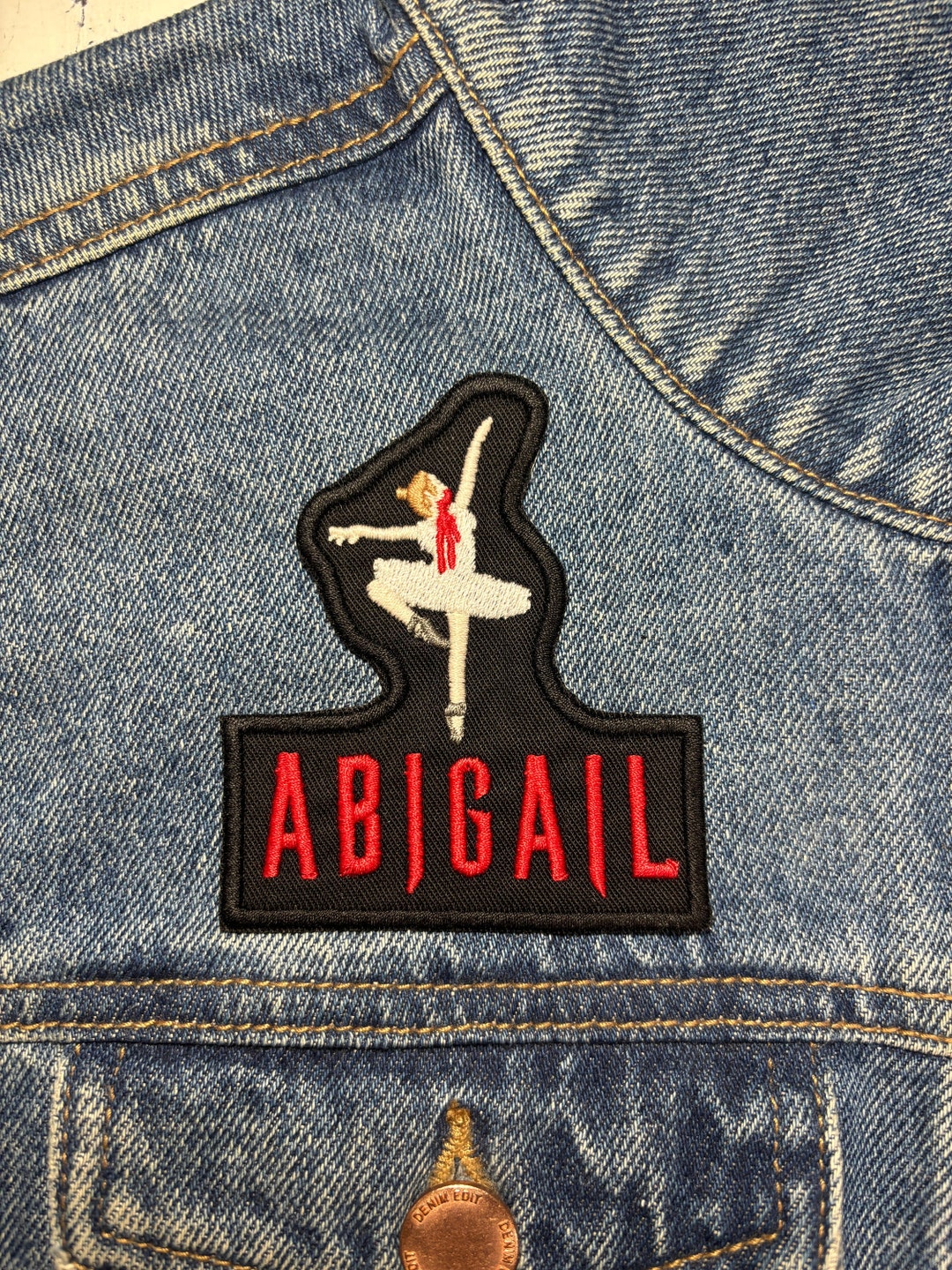 Abigail Embroidered Patch. Horror Movie Inspired Patches. Iron on Backing. - Etsy