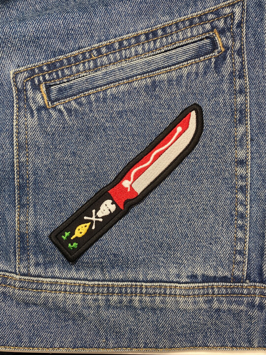 Voodoo Knife Embroidered Patch. Horror Movie Inspired Patches. Iron on ...