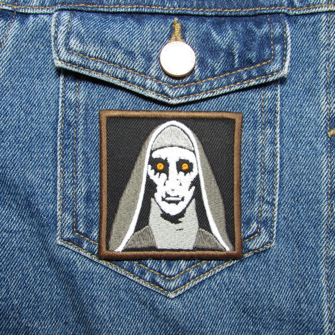 Nun Painting Embroidered Patch. Horror Movie Inspired Patches. Iron on ...