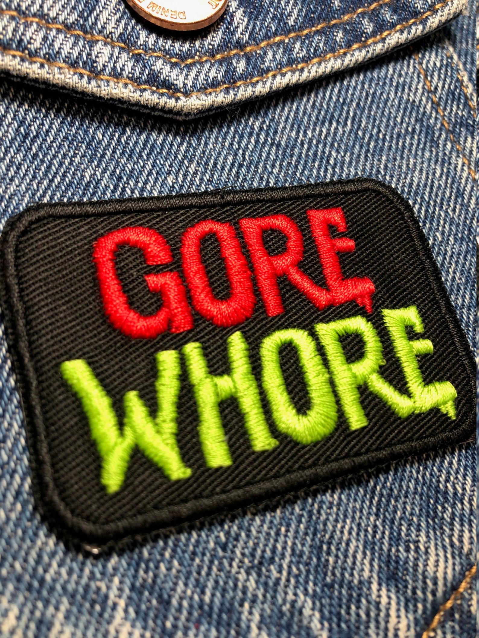 Gore Whore Embroidered Patch. Horror Movie Inspired Patches. - Etsy