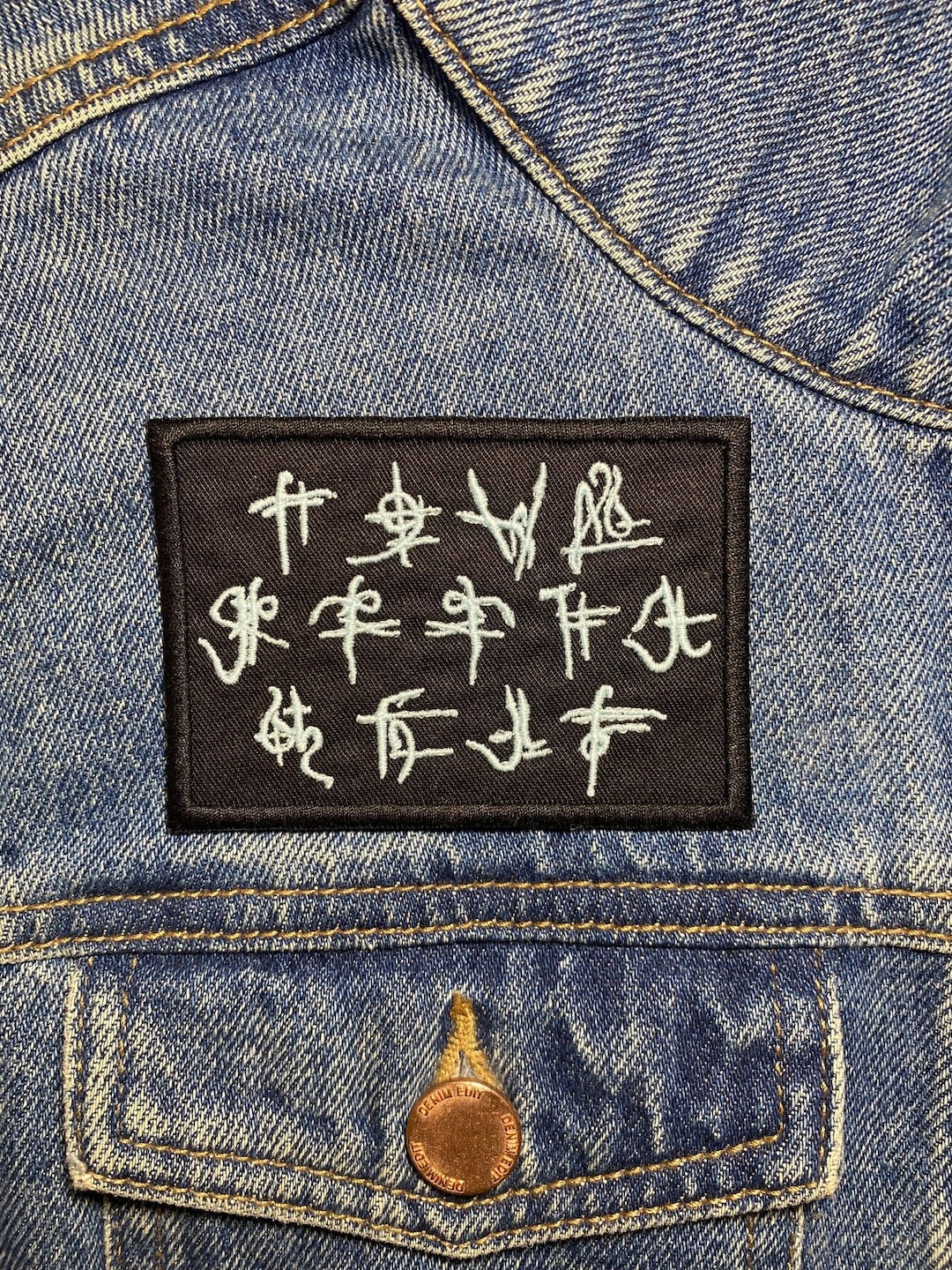 Ghost Glyphs Embroidered Patch. Horror Movie Inspired Patches. Iron on ...